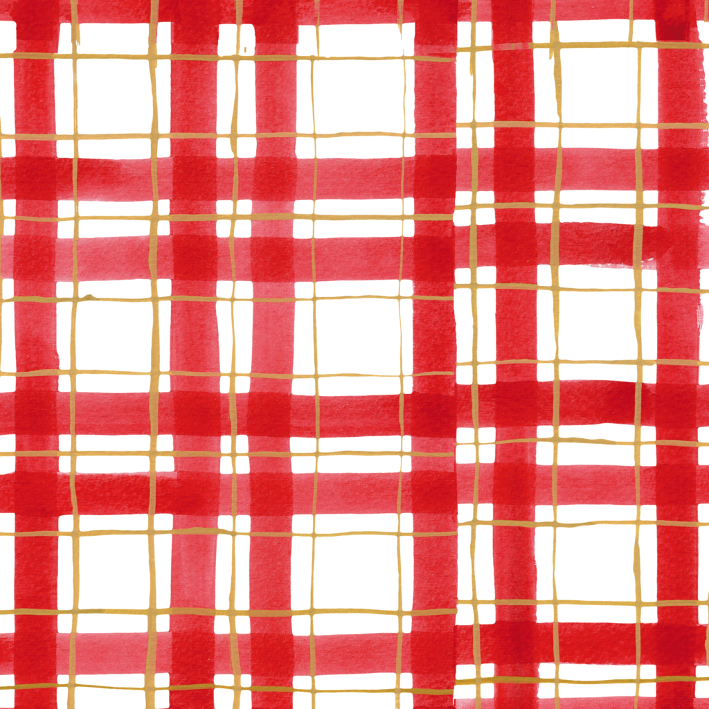 PAPEL DE REGALO PERSONALIZADO-CUADROS ROJOS Y BLANCOS - Ecadesign